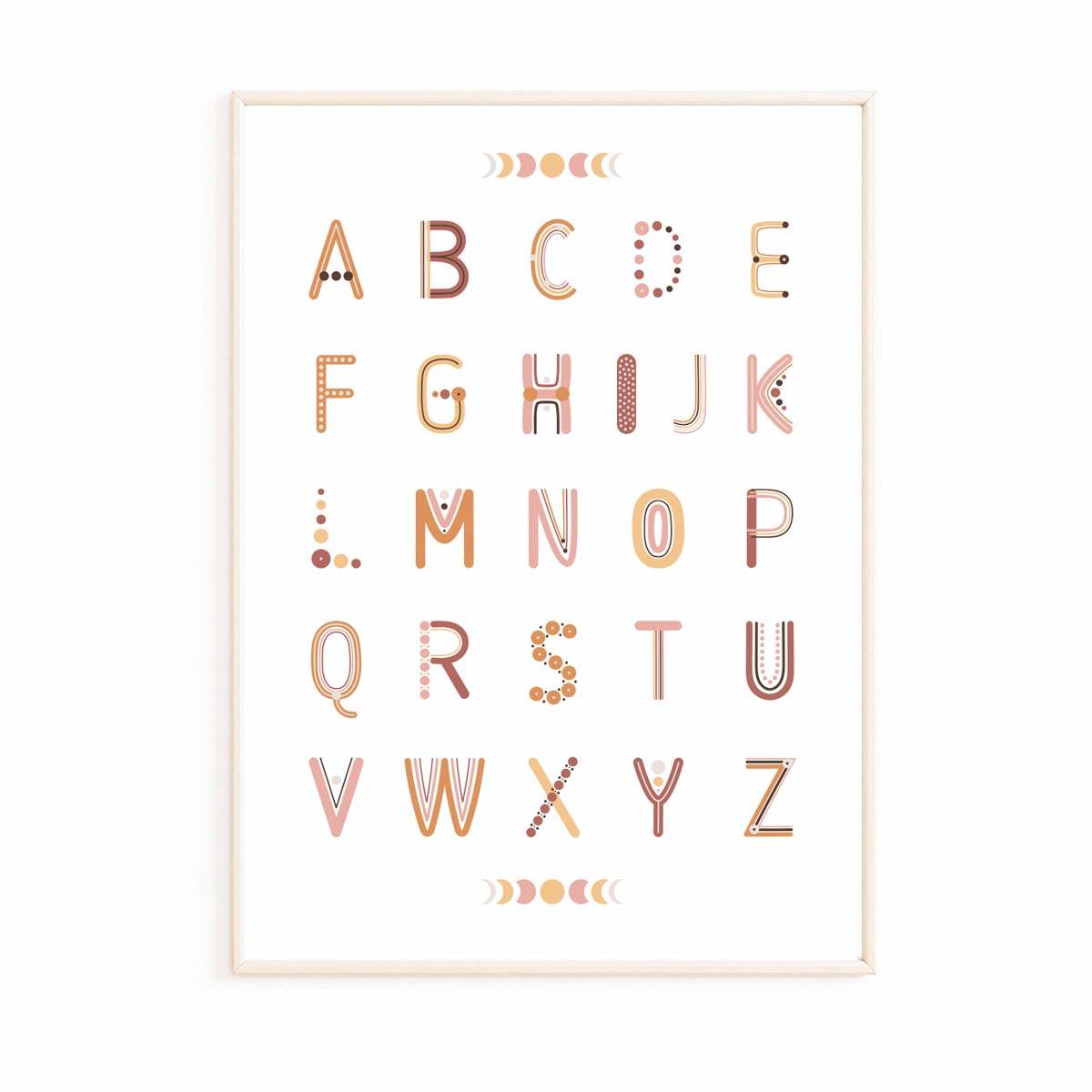 Affiche Alphabet pour Enfant et Bébé Style Bohème - Babywall
